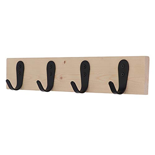 MANMILAI Wall Hooks Heavy Duty 8 piezas, ganchos para colgar en la pared, Hooks for Hanging 、Black Hooks、Coat Rack Wall Hook (Black Thick Bent Hook 8)