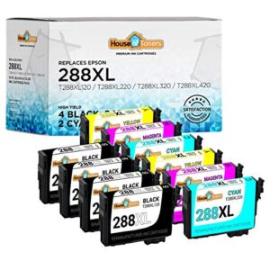 houseoftoners remanufactured ink cartridge replacement for epson 288 xl 288xl for expression xp-330 xp-340 xp-430 xp-434 xp-440 xp-446 (4b/2c/2m/2y, 10pk)