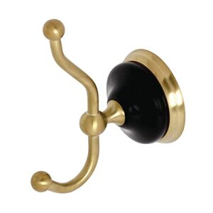 kingston brass ba9117bb water onyx robe hook, brushed brass