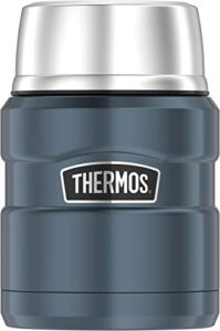 thermos stainless king vacuum-insulated food jar with spoon, 16 ounce, slate