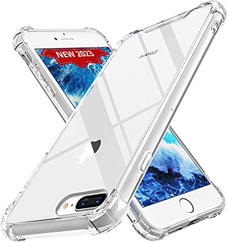 Orase Ultra Clear Series for iPhone 8 Plus Case & iPhone 7 Plus Case - Slim Fit - Shockproof - Not Yellowing - Hard Back Cover - Protective Clear Case for iPhone 8 Plus Phone Case