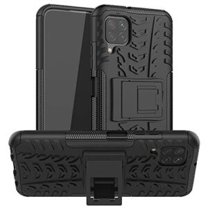 wentian huawei p40 lite/nova 7i case, caseexpert® heavy duty shockproof rugged impact armor hybrid kickstand protective cover case for huawei p40 lite/nova 6 se black