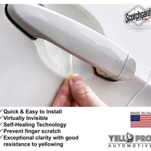 YelloPro Custom Fit Door Handle Cup 3M Scotchgard Anti Scratch Clear Bra Paint Protector Film Cover Self Healing Guard for 2018 2019 2020 2021 2022 2023 Jeep Wrangler 2Dr 2Door 4Dr 4Door