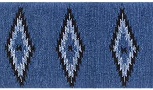 Artistic Weavers Questa Southwestern Hairpin Upholstered Bench, 18" x 48" x 16", Blue