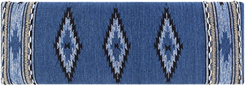 Artistic Weavers Questa Southwestern Hairpin Upholstered Bench, 18" x 48" x 16", Blue