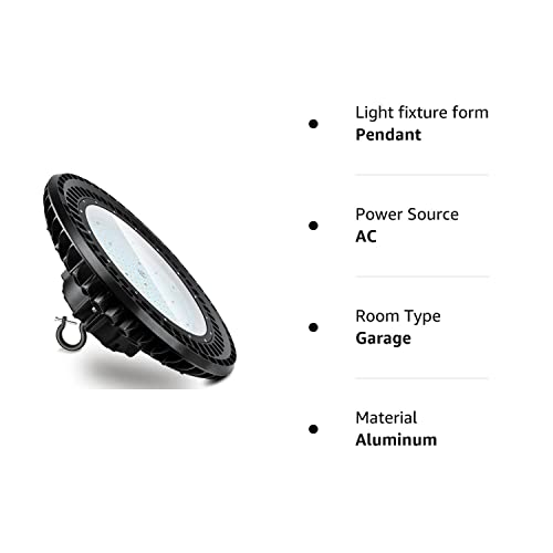 BBESTLED 300W High Bay LED Light UFO Lighting 41,000lm Output IP65 Waterproof Dimmable UL & DLC Listed for Retrofitting Warehouse Factory Commercial Applications AC100-277V