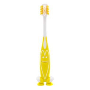 Ooak Kids Toothbrush, Tapered V++Max Bristles, Happy Face 2 Pack - Yellow