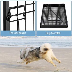 Yaheetech 40-inch Pet Playpen with Door Pet Playpen for Large and Small Animals, Foldable Dog Exercise Pens Indoor & Outdoor 16 Panel