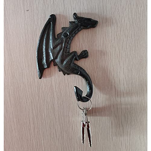 WINTENT Solid Cast Iron Dragon Hook Hanger for Key Coat (Dragon-2)