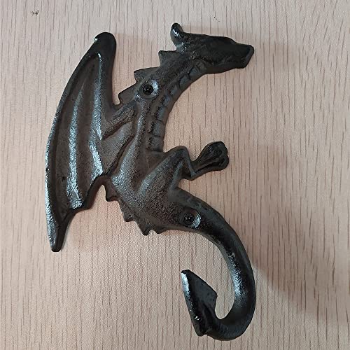 WINTENT Solid Cast Iron Dragon Hook Hanger for Key Coat (Dragon-2)