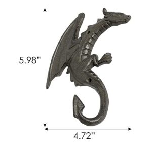 WINTENT Solid Cast Iron Dragon Hook Hanger for Key Coat (Dragon-2)