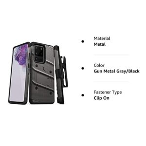 ZIZO Bolt Series for Galaxy S20 Ultra Case with Kickstand Holster Lanyard - Gun Metal Gray