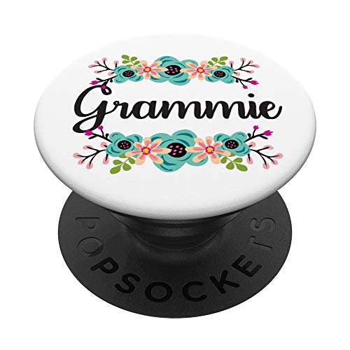 Grammie Gifts From Grandkids Floral Personalized Name Gift PopSockets Grip and Stand for Phones and Tablets