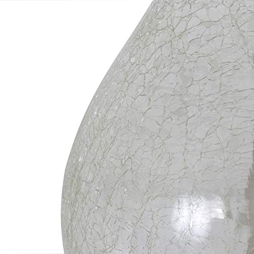 Decor Therapy Crackled Teardrop Table Lamps, Set of 2,Glass, Clear