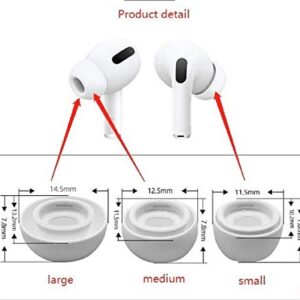 Zotech Replacement 3 Pairs Silicone Ear Tips for Apple Airpods Pro 1st & 2nd Gen (S/M/L)