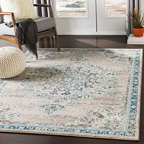 Artistic Weavers Kimber Area Rug 5'3" Round, Gray and Teal