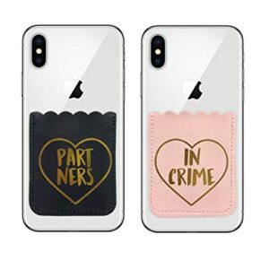 SARINA Partners in Crime Cell Phone Wallet, Phone Card Holder- for All Devices