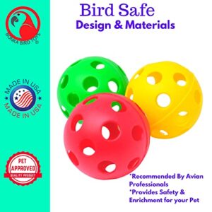 Bonka Bird Toys 2169 Pk3 2.75" Foraging Balls Foot Talon Craft Part Bird Toy Cockatiel Parakeet Pet