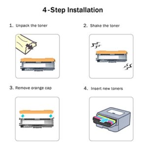 Limeink 5 Compatible Toner Cartridges Replacement for Samsung 404s 404 CLT-K404S CLT-C404S CLT-M404S CLT-Y404S Express Xpress SL-C430W SL-C480FW SL-C480W k404 y404 c480 c430 (2 Black, 1 Each Color)