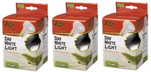 zilla reptile terrarium heat lamps incandescent bulb, day white, 75w (Тhree pаck)