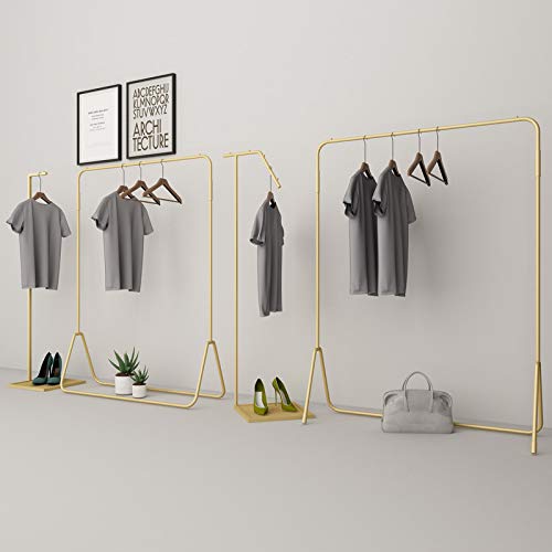 Antirust Iron Clothes Rail,Fashion Elegant Garment Rail,Modern Simple, Durable/Golden / 150cm