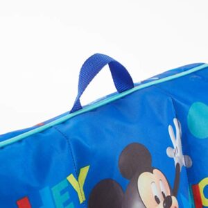 Idea Nuova Disney Mickey Mouse Kids Nylon Bean Bag Chair with Piping & Top Carry Handle, Large