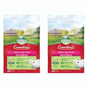 essentials oxbow animal health adult rat 3 pound bag. (2 pack)