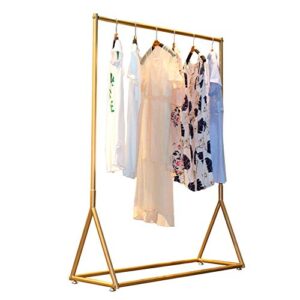 antirust simple clothes rail,iron fashion garment rail,strong load-bearing, durable/golden / 120cm