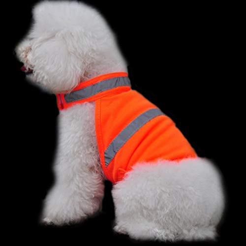 POPETPOP Dog Reflective Safety Vest High Visibility Breathable Dog Summer Clothes for Walking Running Hiking, for Small Dogs