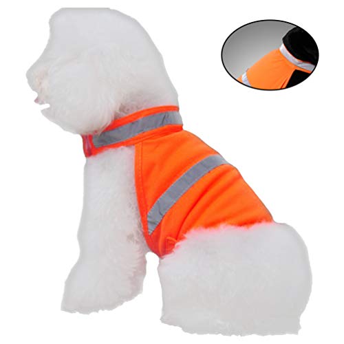 POPETPOP Dog Reflective Safety Vest High Visibility Breathable Dog Summer Clothes for Walking Running Hiking, for Small Dogs