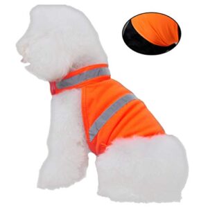 POPETPOP Dog Reflective Safety Vest High Visibility Breathable Dog Summer Clothes for Walking Running Hiking, for Small Dogs