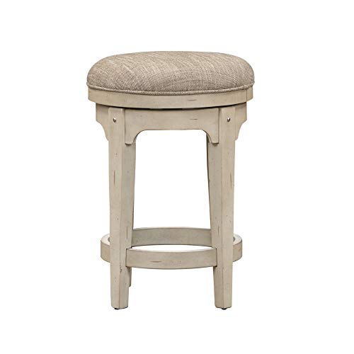 Liberty Furniture INDUSTRIES Morgan Creek 4 Piece Set (1-Console 3-Stools), Antique White