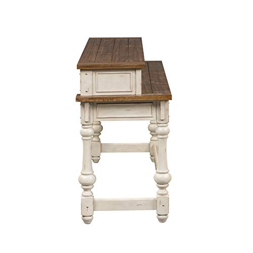 Liberty Furniture INDUSTRIES Morgan Creek 4 Piece Set (1-Console 3-Stools), Antique White