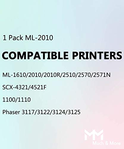 MM MUCH & MORE Compatible Toner Cartridge Replacement for Samsung 2010D3 ML-2010D3 2010 High Yield to use for ML-2010 ML-2010R ML-2510 ML-2570 ML-1610 ML-2571N SCX-4521F 4321 Printers (1-Pack)