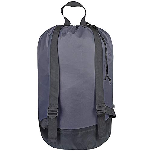 UniLiGis Washable Laundry Bag Backpack, Large Clothes Hamper Bag to Hold 4 Loads of Laundry, 2 Strong Adjustable Shoulder Straps with Drawstring Closure for Travel, Camping or College, Grey