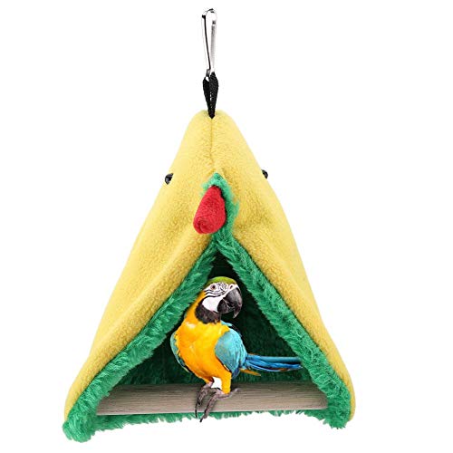 Bird Hammock, Snuggle Cave Happy Hut Bird Hideaway warm Bird Happy Tent Canary Cage Stand Perch Toy for all kinds of birds