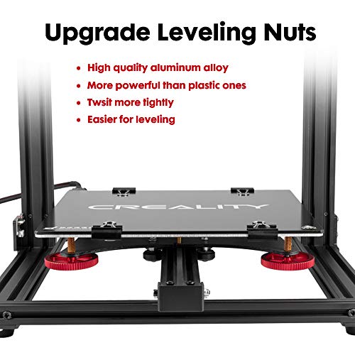 Comgrow Creality 4Pcs Metal Leveling Nuts and Springs Upgraded Set for Ender 3/3 Pro/3 V2/Ender 3 Neo/Ender 3 V2 Neo/Ender 3 S1/Ender 3 S1 Pro Ender 5 Plus/CR 10 Series 3D Printer Bed Staying Level