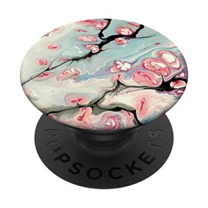 pink flowers sakura pop mount socket japanese cherry blossom popsockets popgrip: swappable grip for phones & tablets