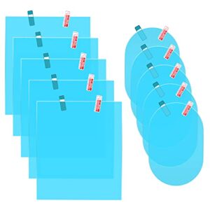 autoec 10pcs car rearview mirror film waterproof rainproof high-definition transparent nano-coated membrane protective sticker, rain proof film for car window, rearview film for safe driving