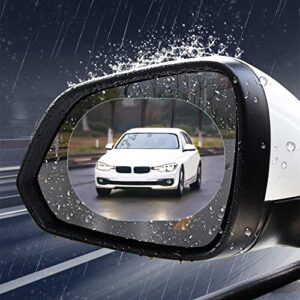 AutoEC 10PCS Car Rearview Mirror Film Waterproof Rainproof High-Definition Transparent Nano-Coated Membrane Protective Sticker, Rain Proof Film for Car Window, Rearview Film for Safe Driving