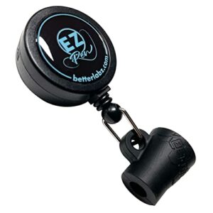 ez pen retractable pen reel for nurses, teachers, waitresses, carpenters, construction workers, contractors & pros (blue)