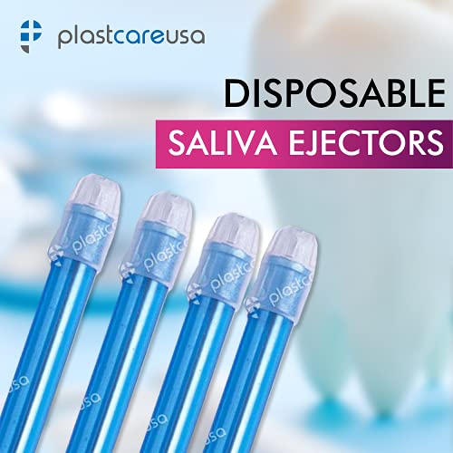 1000 Blue Clear Dental Saliva Ejectors Disposable Suction Tips (10 Bags of 100)