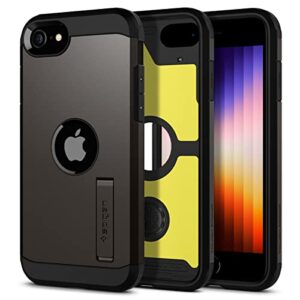 spigen tough armor [extreme protection tech] designed for iphone se 2022 case/iphone se 3 case 2022 / iphone se 2020 case/iphone 8 case/iphone 7 case - gunmetal