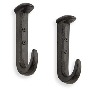 rustic state piston wall mount cast iron hooks coat towel bag hat hanger multiuse entryway railroad spike rack black set of 2