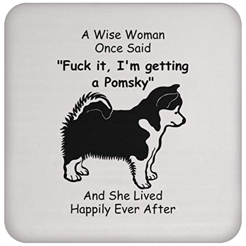 Funny Saying Pomsky Gifts for Women Christmas 2023 Gifts Coaster