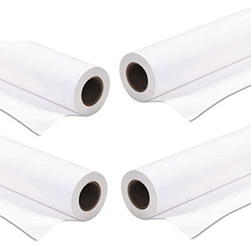 4 Rolls 42-inch x 150-foot 20lb Bond Plotter Paper, 2-inch Core - Compatible with HP DesignJet & Canon IPF Inkjet Printers