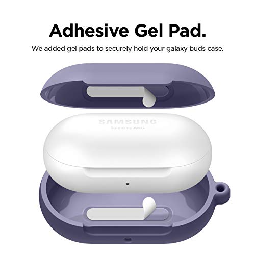 elago Silicone Case Designed for Samsung Galaxy Buds Plus Case (2020) / Galaxy Buds Case (2019) [Lavender Grey] - Full Body Protection, Adhesive Gel Pad