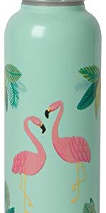 Now Designs Stainless Steel Water Bottle with Bamboo Lid, Mermaids - 18 oz Capacity