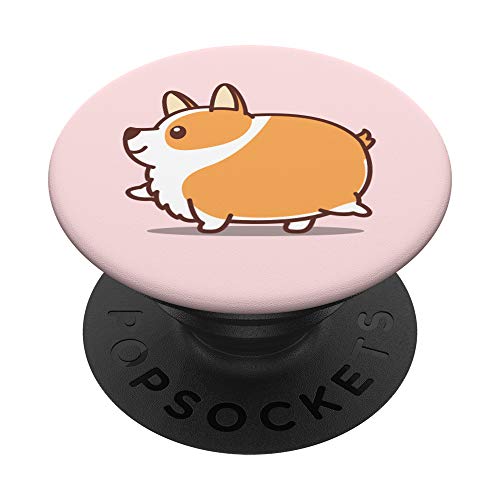 Cartoon Cute Dog Lovely Funny Dog Corgi Fat Walking PopSockets PopGrip: Swappable Grip for Phones & Tablets