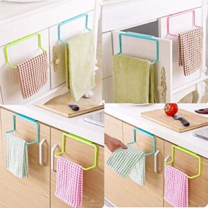 BCDlily Towel Rack Hanging Holder Bathroom Towels Organizer Kitchen Dish Cloths Hand Towel Bar Cabinet Cupboard Hanger (White)